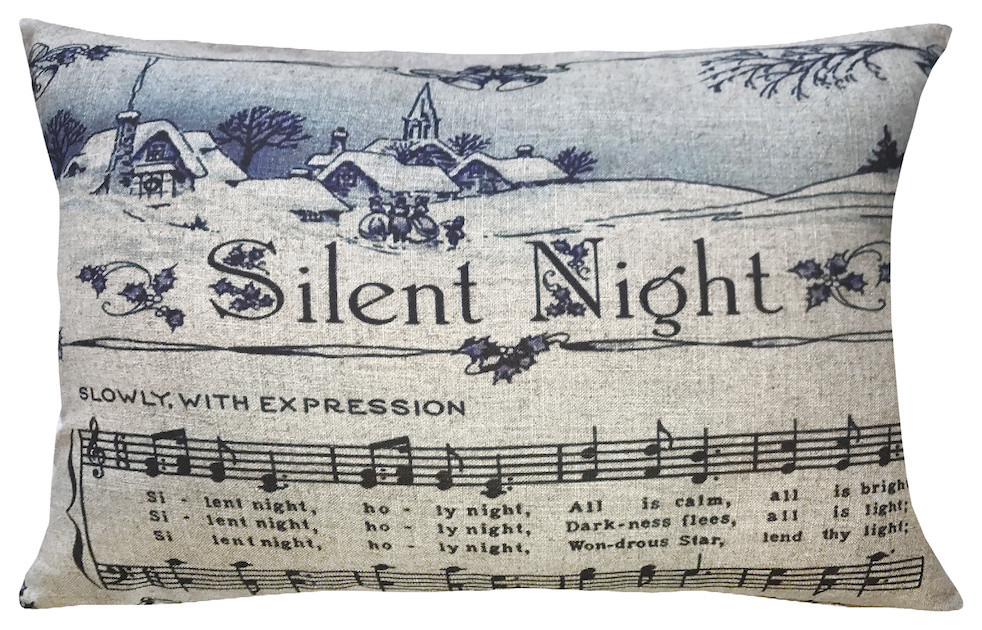 Silent Night Linen Pillow Contemporary Decorative Pillows By Thewatsonshop Houzz
