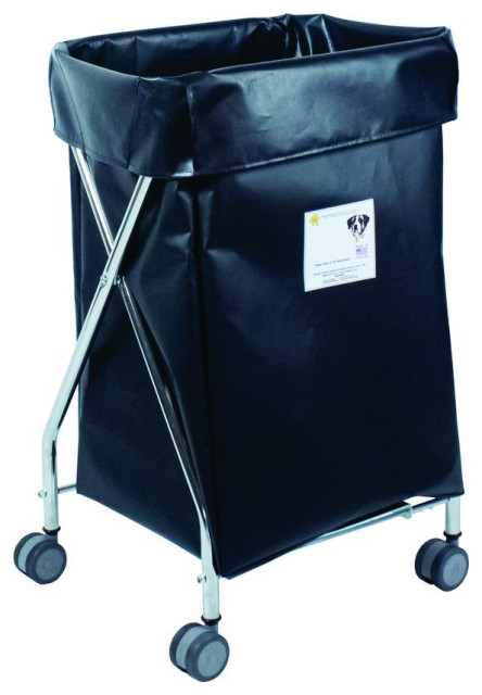 Narrow Collapsible Hamper with Black Vinyl Bag - Contemporary - Hampers ...