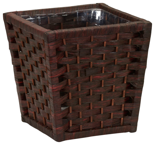 Woven Waste Basket - Tropical - Wastebaskets - by Household Essentials ...