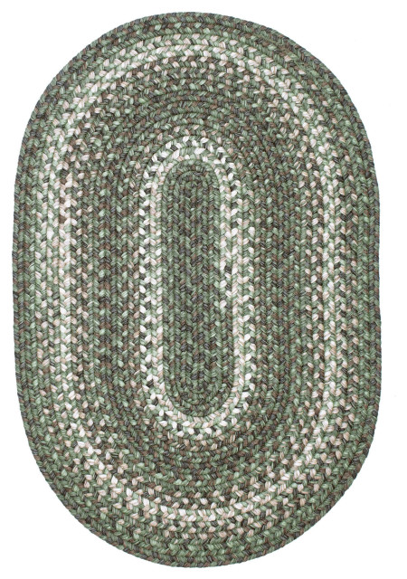 Homespice Decor - 6 x 9' Oval Cedar Ridge Ultra Durable Braided Rug, 6 ...