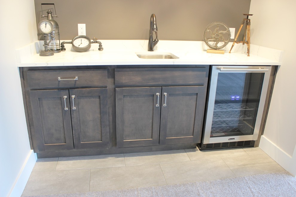 Applestone Homes of Quad Cities White Kitchen With Gray Island ...