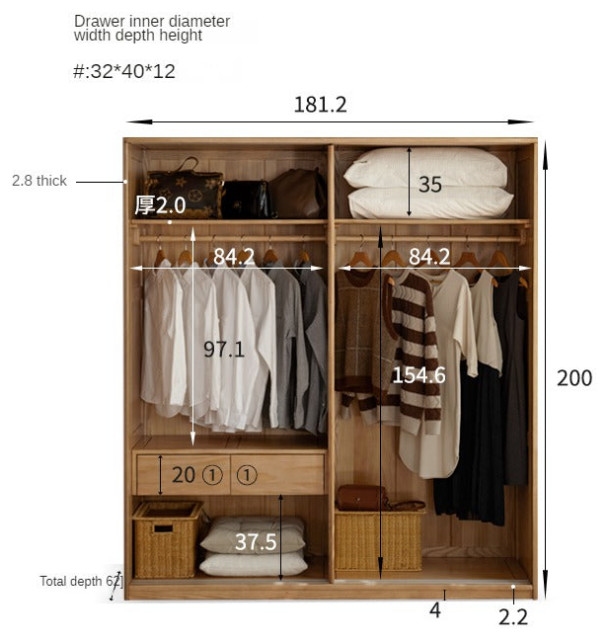 Wood Wardrobe - Transitional - Armoires And Wardrobes - by GVAwood | Houzz