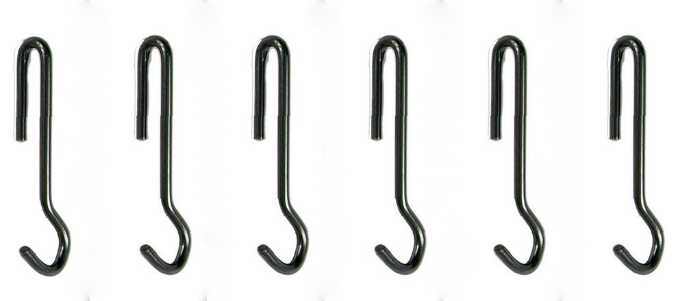 Handcrafted 4.5" Angled Pot Hooks 6 Pack Hammered Steel - Transitional ...