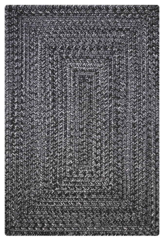 Homespice Decor Black Indoor/Outdoor Braided Rug 27"x45" Rectangular ...