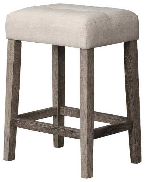 Yosef Linen Counter Height Stools, Set of 2 - Transitional - Bar Stools ...