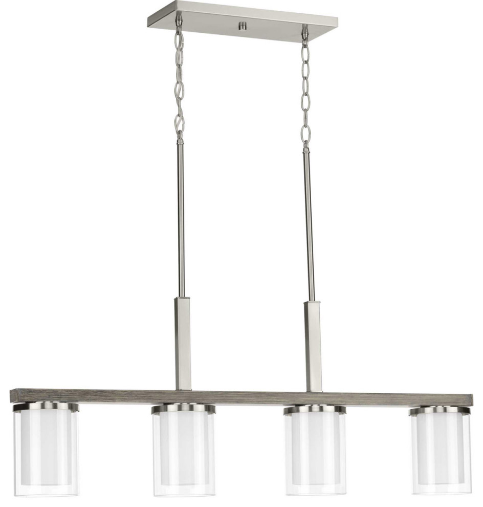 Beaches 4 Light Island Light in Brushed Nickel - Transitional - Kitchen ...