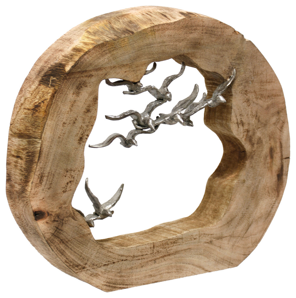 Native Carvings | 15in X 3in X 13in Natural Wood Table Top Carved ...