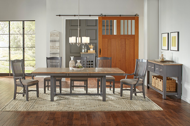 Port Townsend 68" - 88" Trestle Table w/ Leaf - Transitional - Dining ...