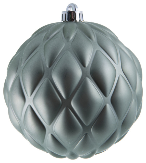 6" Wrought Iron Matt Round Pine Cone 4Bg - Contemporary - Christmas ...
