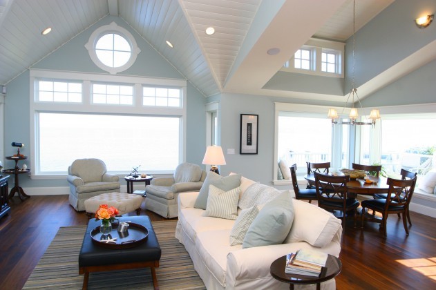 Whidbey Waterfront Renovation - Beach Style - Living Room - Seattle ...