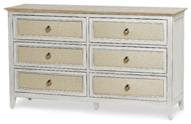 Sea Wind Florida Captiva Island 6-Drawer Wood Dresser in White/Light ...