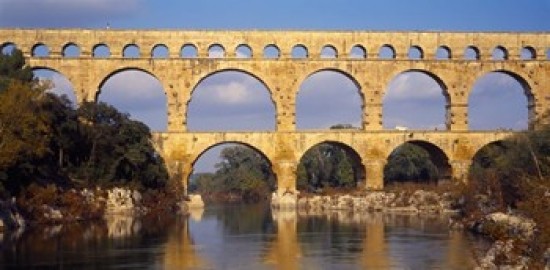 Aqueduct Pont Du Gard Provence-Alpes-Cote D'Azur France Print, 24 x 12 ...
