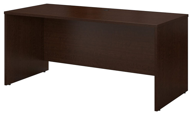 Rectangular Desk, Mocha Cherry Laminate Top and Wire Management Grommet ...