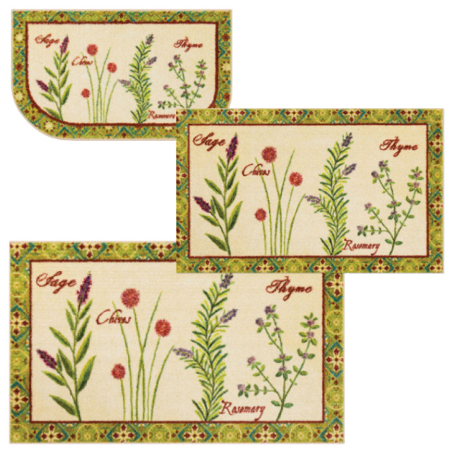 Mohawk Home Herb Garden Accent Rug, 3-Piece Set - Contemporary ...