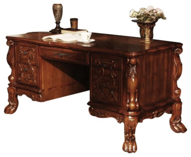 ACME Dresden Executive Desk in Cherry Oak - Victorian - Desks And ...