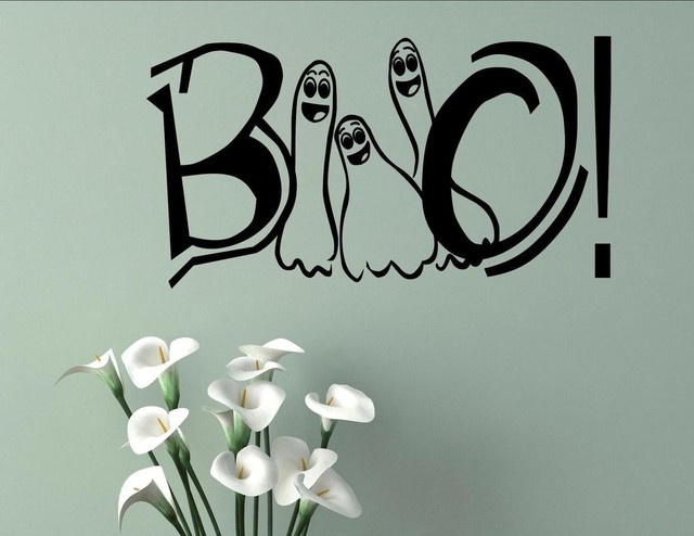 Boo - Ghost, Wall Decor Stickers - Contemporary - Wall Decals - by ...