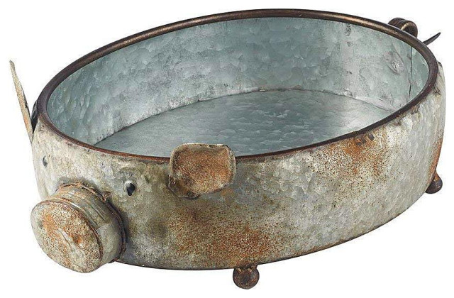Ganvanized Metal Pig Tray - Farmhouse - Serving Trays - by First of a ...