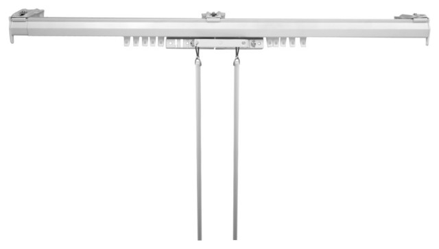 Baton Draw White Traverse 120-170" - Transitional - Curtain Rods - by ...