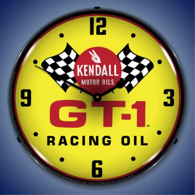 PH661902880 Kendall GT-1 Racing Oil Clock - Midcentury - Wall Clocks ...