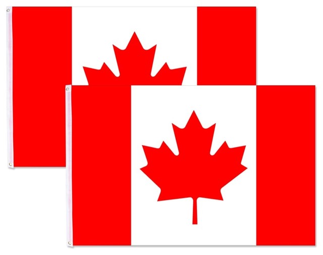 3'x5' Indoor/Outdoor Canada Flag, Set of 2 - Contemporary - Flags And ...