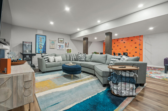 Family’s Colorful Renovated Basement Brings the Fun