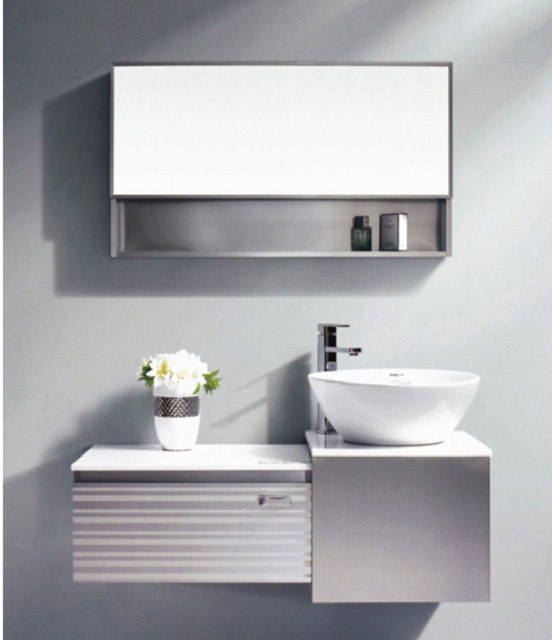 Infinity Wall Mounted Vanity Set - Modern - Bathroom Vanities And Sink ...