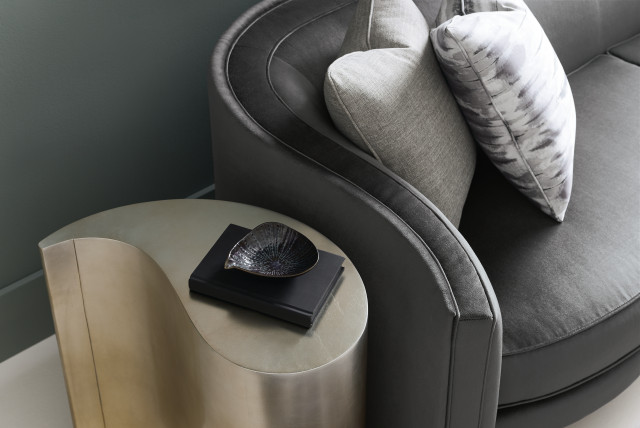 End Quote Gold Leaf Accent Table - Contemporary - Side Tables And End ...