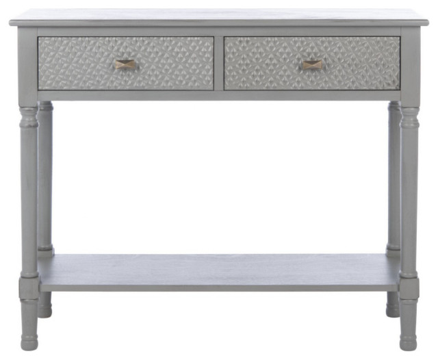 Pansy 2 Drawer Console Table Distressed Grey - Modern - Console Tables ...