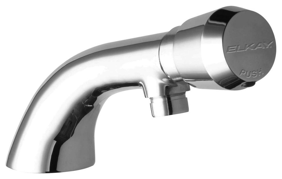Elkay Metered Lavatory Faucet With Cast Fixed Spout and Push Button ...