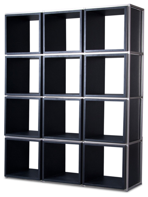 Grid I Black Shelving Unit - Modern - Display And Wall Shelves - other ...