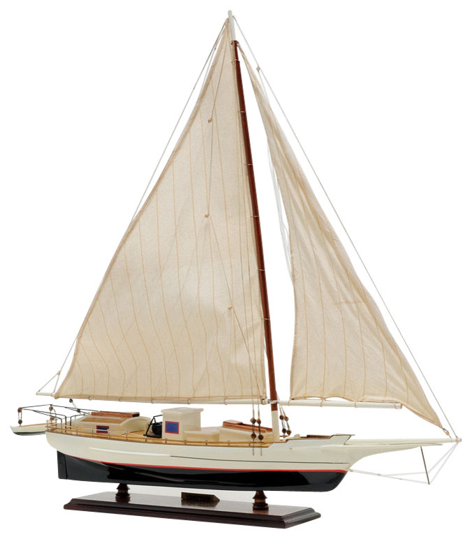 Skipjack Painted (L80) Wooden model sailing boat - Beach Style ...