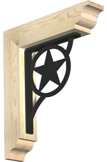 Austin Traditional Ironcrest Bracket Single Brace, 4" Thick, 20"x23 ...
