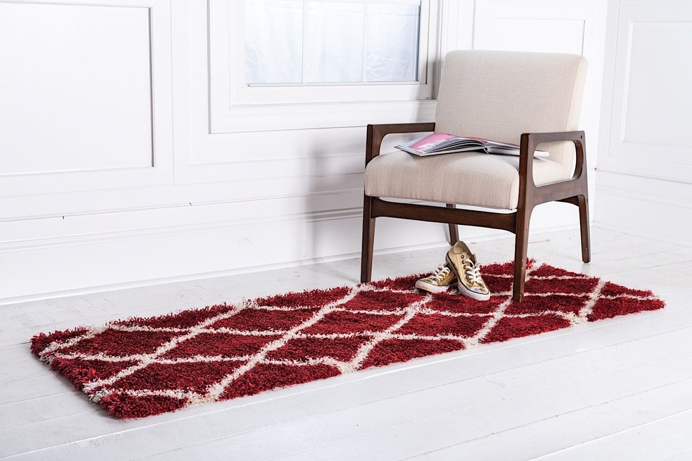 Shag Lavish Shag Wine Area Rug - Scandinavian - Area Rugs - by RugPal ...