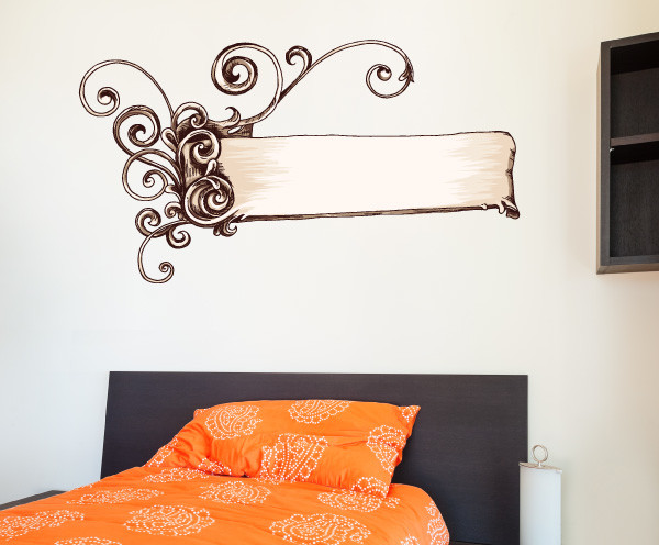 Scroll Ornate Vinyl Wall Decal ScrollOrnateUScolor003, 60 in ...