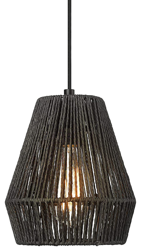Woven Pendant Light Fixtures Farmhouse Black Pendant Lights for Kitchen ...