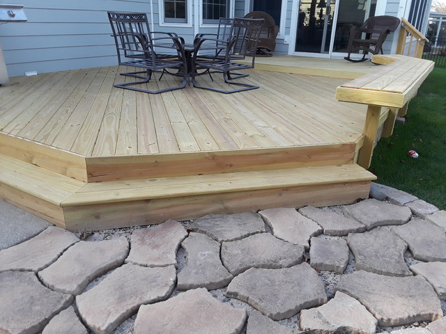 Open Wood Deck Design by Willowbrook, IL Deck Designer - Chicago - by ...