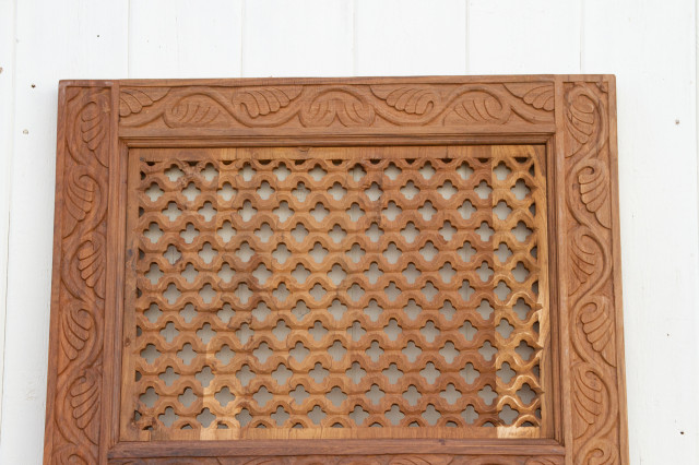 Carved Reclaimed Teak Safavid Jali Door - Traditional - Front Doors ...