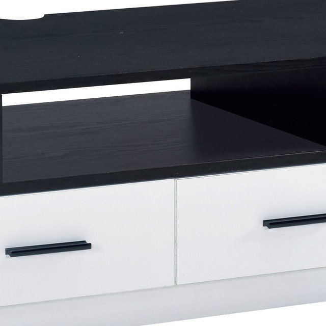 Armour TV Stand, White and Black - Contemporary - Entertainment Centers ...
