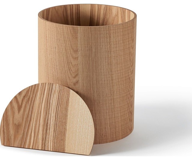 Atipico Riviera Wooden Waste Basket, Oak Wood - Contemporary ...