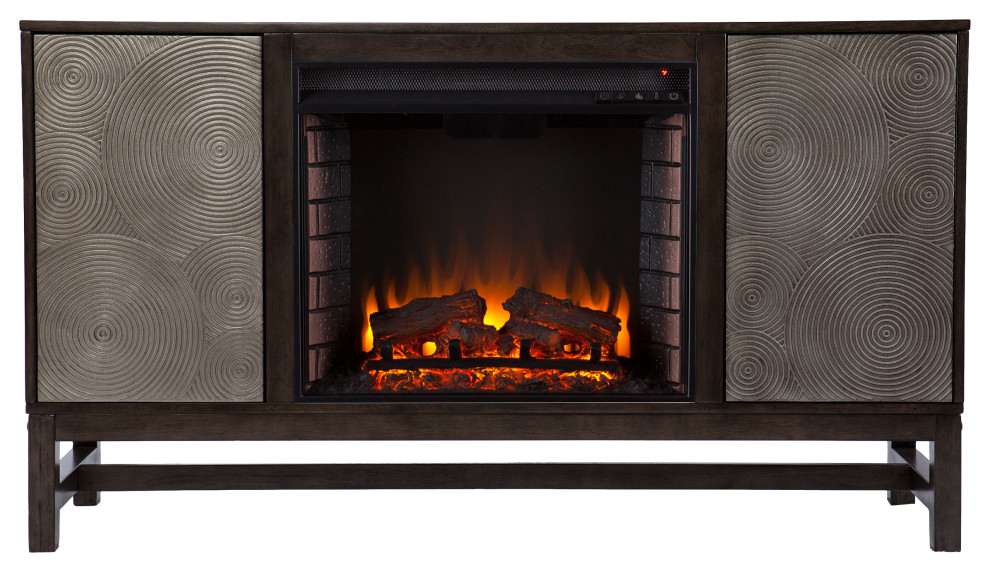 Faith Electric Fireplace With Media Storage - Transitional ...