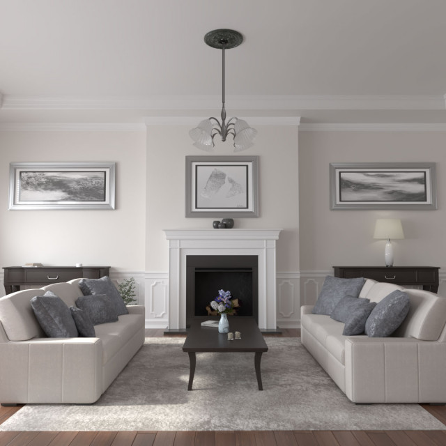 20 7/8"ODx3 5/8"IDx1 5/8"P Palmetto Ceiling Medallion - Traditional ...