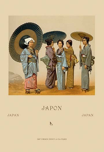 Traditional Japanese Women Art Reproduction, 12" X 18" - Asian - Prints ...