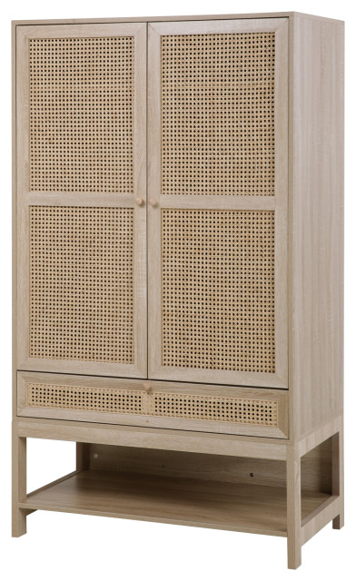 Loft Lyfe Oaklynn-Natural Rattan Wardrobe Dresser - Tropical - Armoires ...