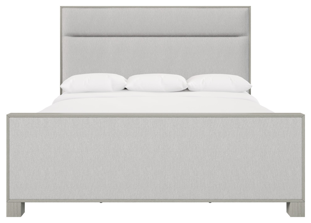 Bernhardt Stratum Panel Bed, 74.13" W x 96.63" D x 64" H - Transitional ...