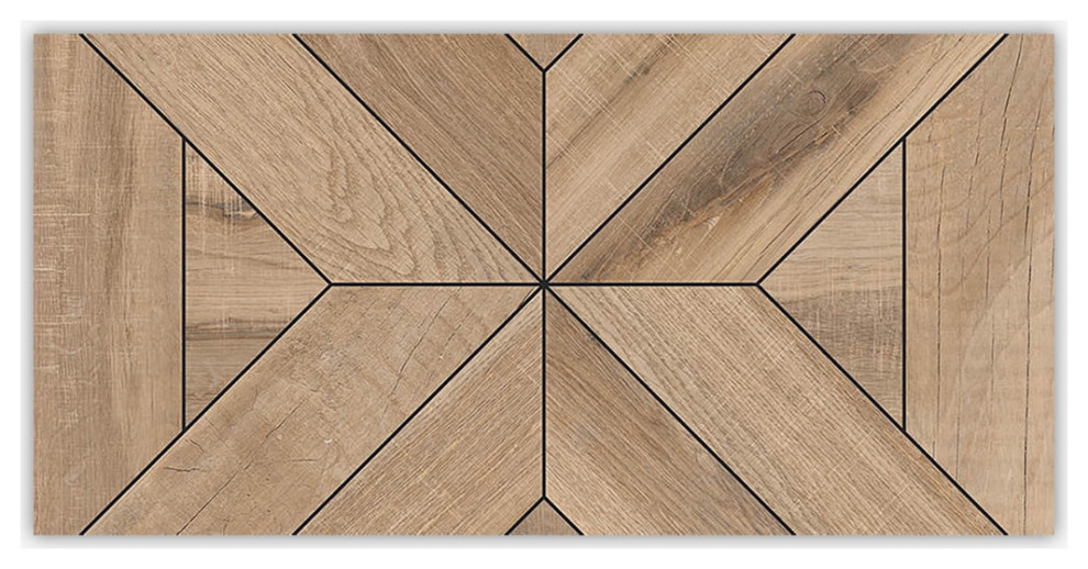 Birmingham Oak Textured 24x24 Porcelain Pattern, 24x24 - Rustic - Wall ...