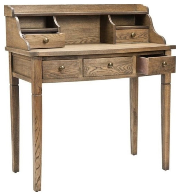 Safavieh Viscor Oak Writing Desk - Transitional - Desks And Hutches ...