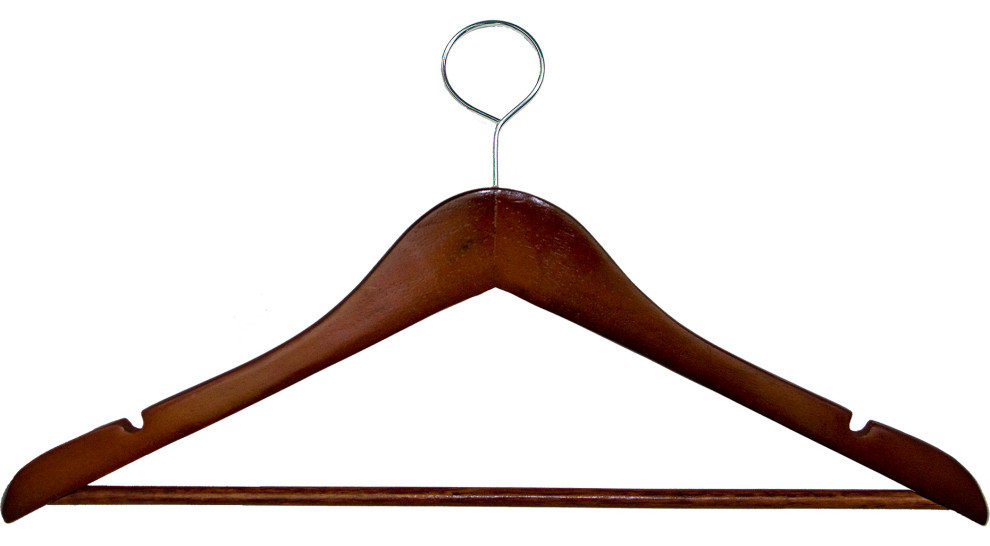 Wooden Closed Loop Hangers for Hotels and Hospitality, .5" (Box of 100 ...