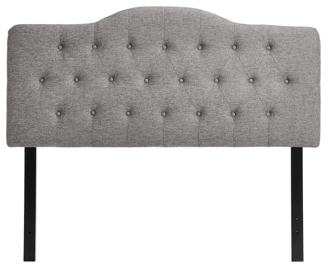 Modern Upholstered Tufted Headboard, Queen - Midcentury - Nightstands ...