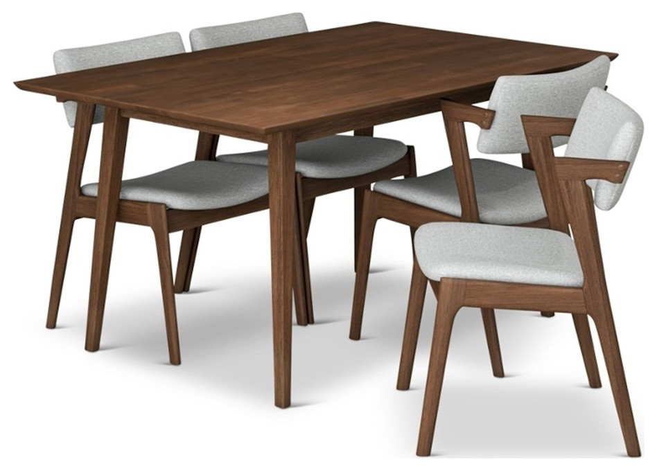 Ressam Modern Solid Wood Walnut Dining Room & Kitchen Furniture Set ...