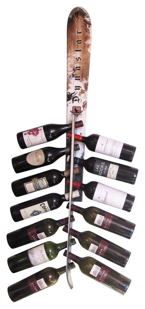 Wall Mounted Snow Ski Wine Rack - Wine Racks - by Skichair1 | Houzz